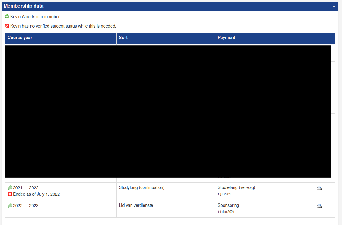 Members that already have a new membership in the new year are still ...