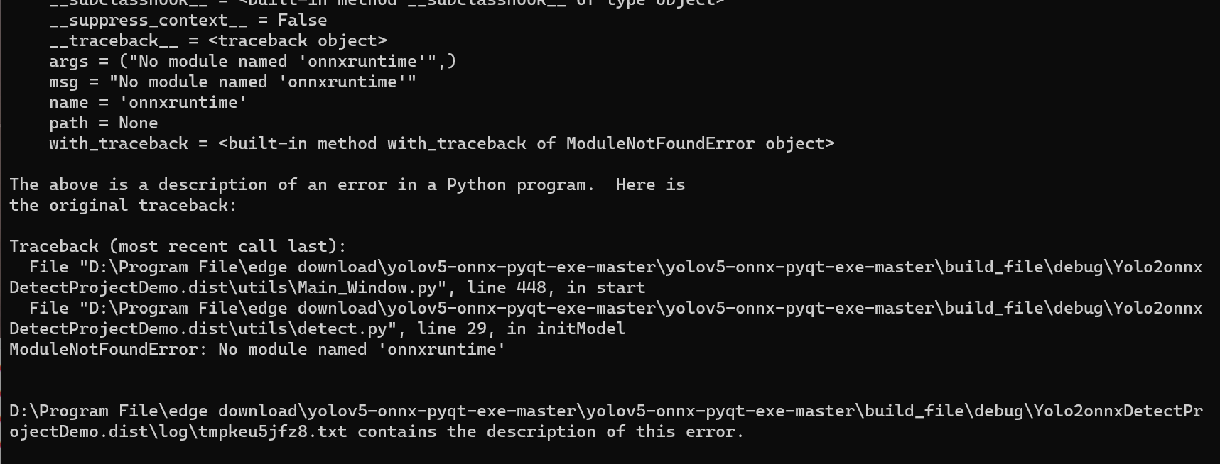 关于打包 · Issue #2 · xun-xh/yolov5-onnx-pyqt-exe · GitHub 关于打包 · Issue #2 · xun-xh/yolov5-onnx-pyqt-exe · GitHub