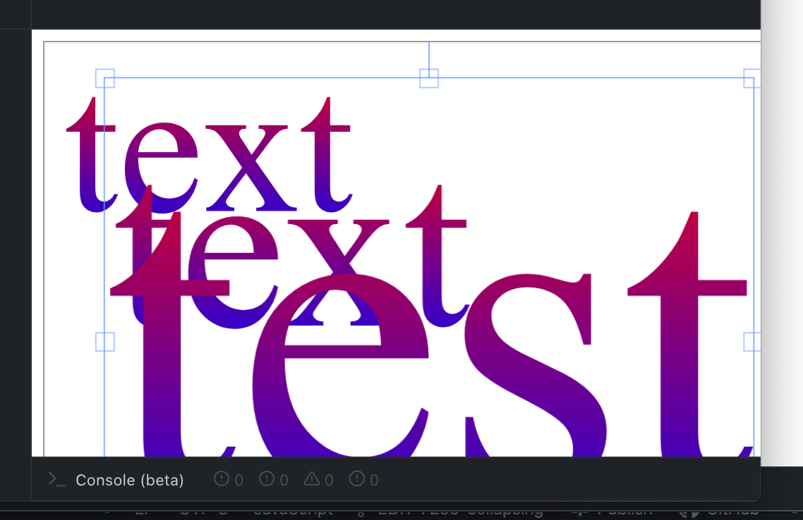 Incorrect Gradient behavior of Textbox when resizing/scaling or setting big number of font size ...