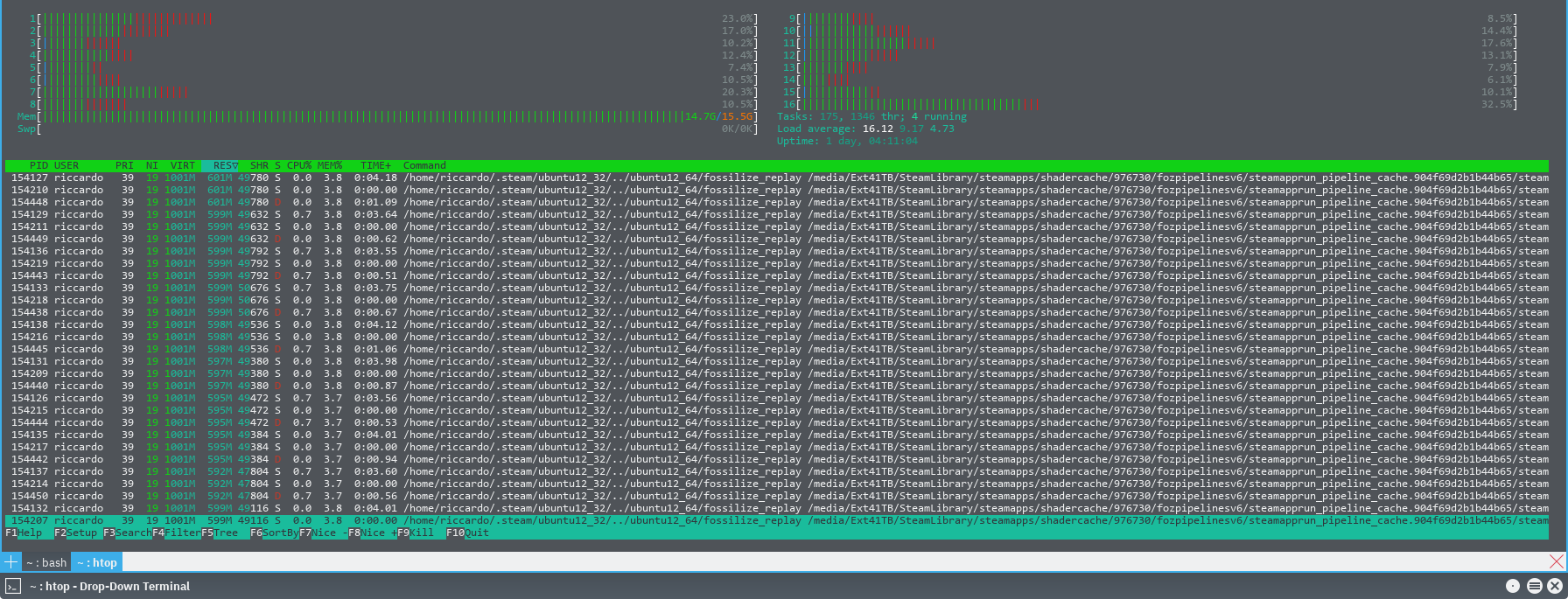 Compiling Vulkan shaders with less than 50% of free memory leads to OOM situation and system ...