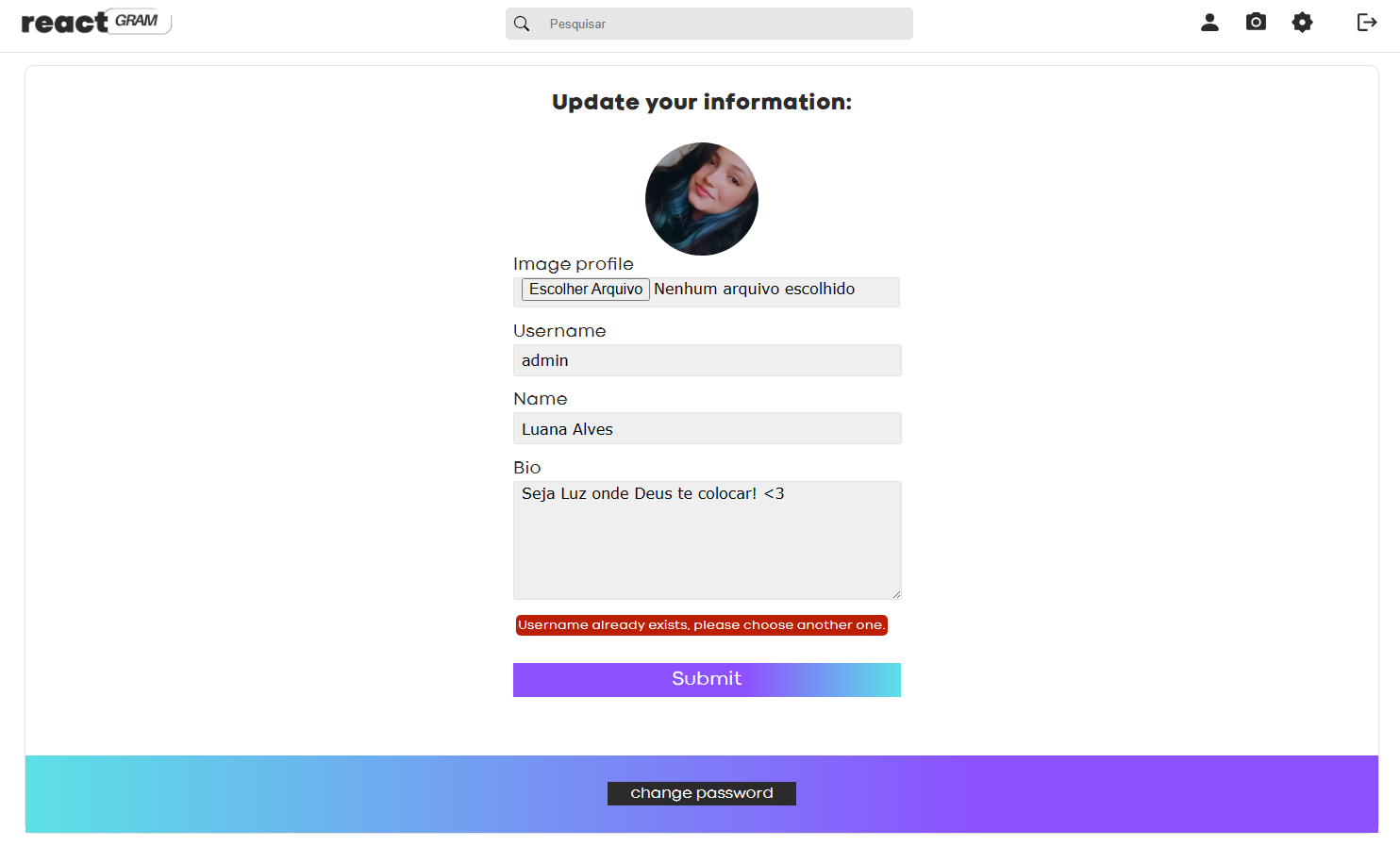 GitHub - devluanna/reactgram-front: Front-end of the ReactGram project.