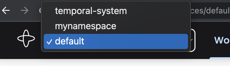 [0.4.0] Allow to select namespace · Issue #318 · temporalio/ui · GitHub