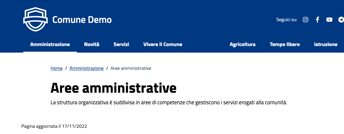 Aree Amministrative - dettaglio della pagina · Issue #126 · italia/design-comuni-wordpress-theme ...