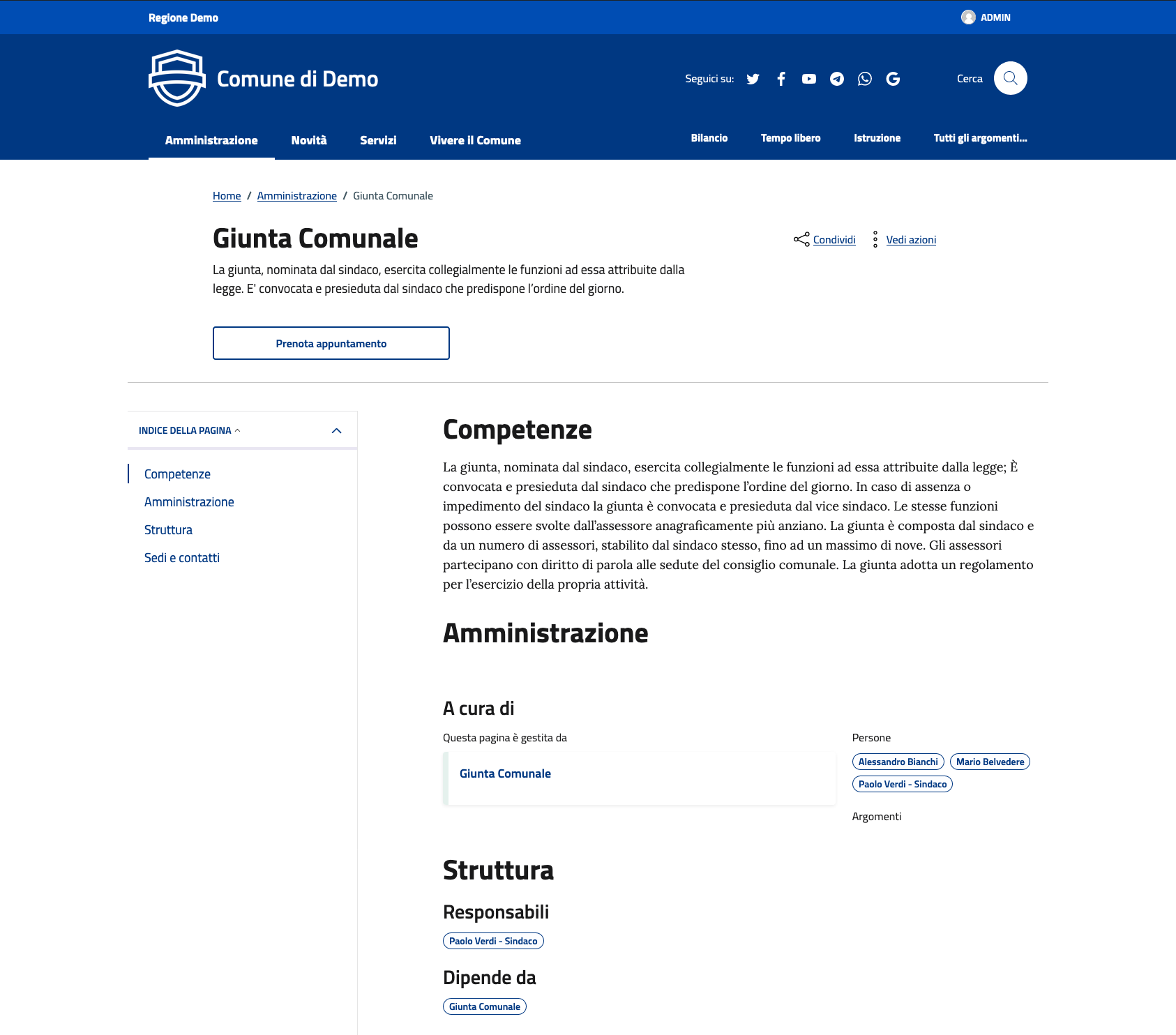 Amministrazione - Organi di Governo - Giunta Comunale · Issue #153 · italia/design-comuni ...