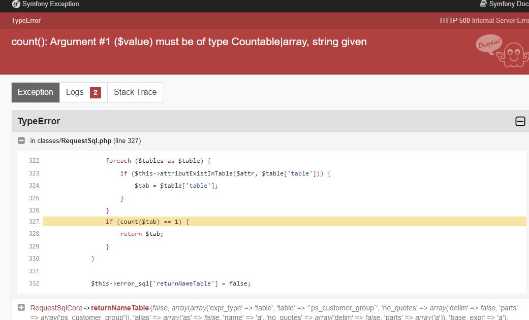 Bug in PS 8: SQL Query · Issue #30442 · PrestaShop/PrestaShop · GitHub