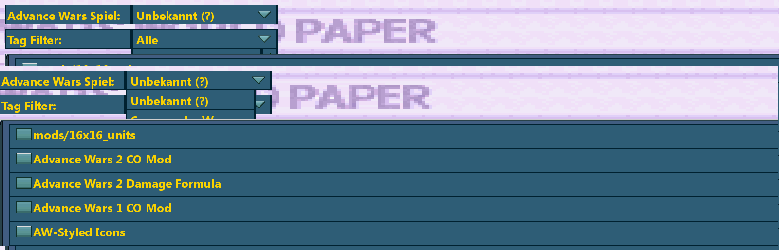 Issue: Submenu Mod -> Scrollbar has been cut · Issue #1395 · Robosturm/Commander_Wars · GitHub