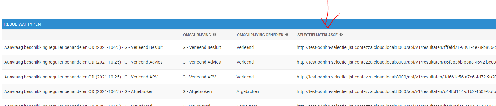 As admin, I want to see the "selectielijstklasse integer" on the screen: "zaaktype/change", not ...