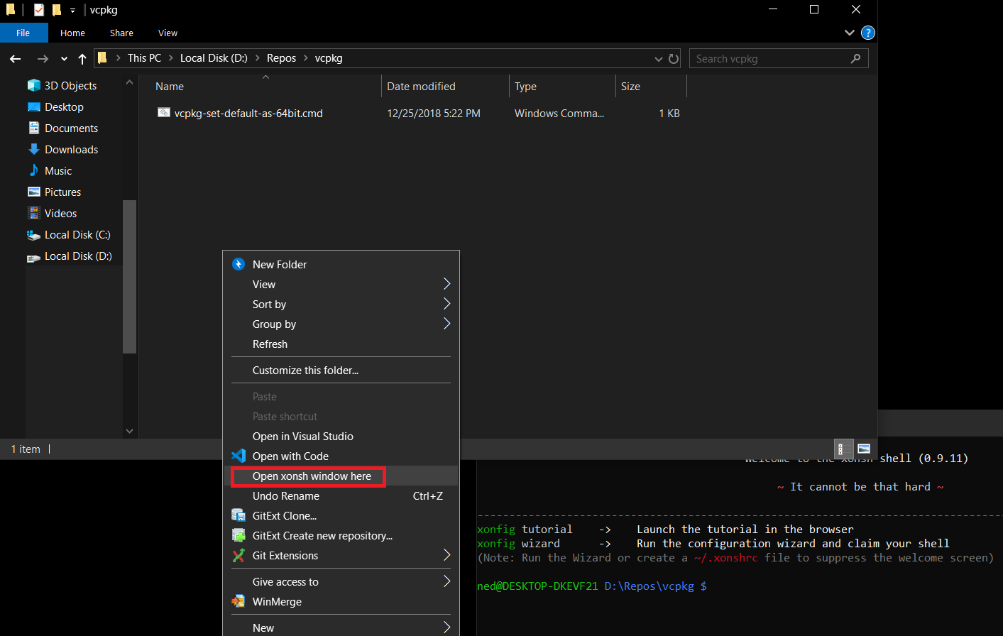 Add FAQ entry on "How to add xonsh into the context menu for Windows?" · Issue #3324 · xonsh ...