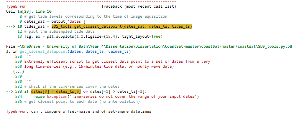 Unable to tidally-correct data · Issue #380 · kvos/CoastSat · GitHub