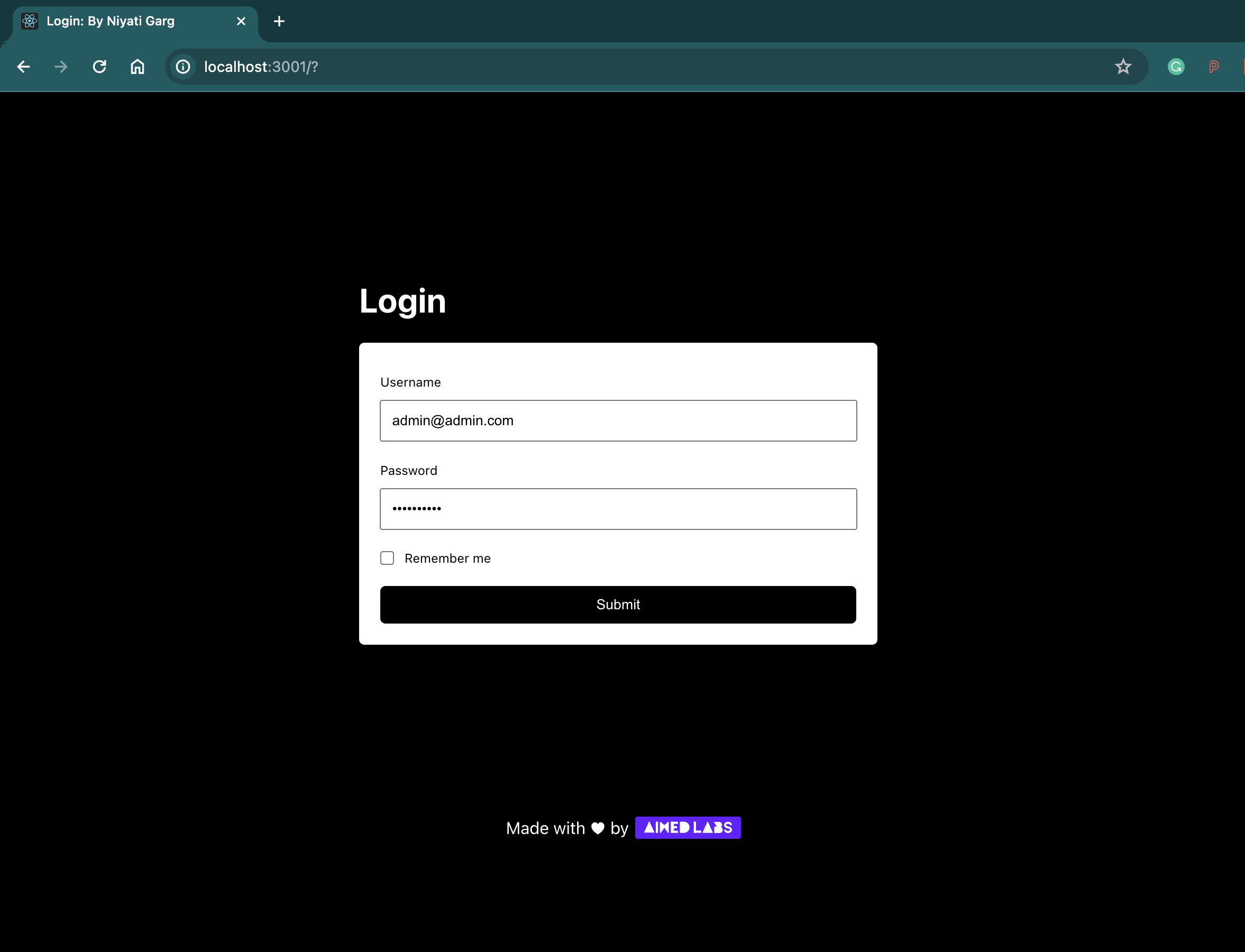GitHub - NiyatiGarg/LoginPage: A sample for Login Page