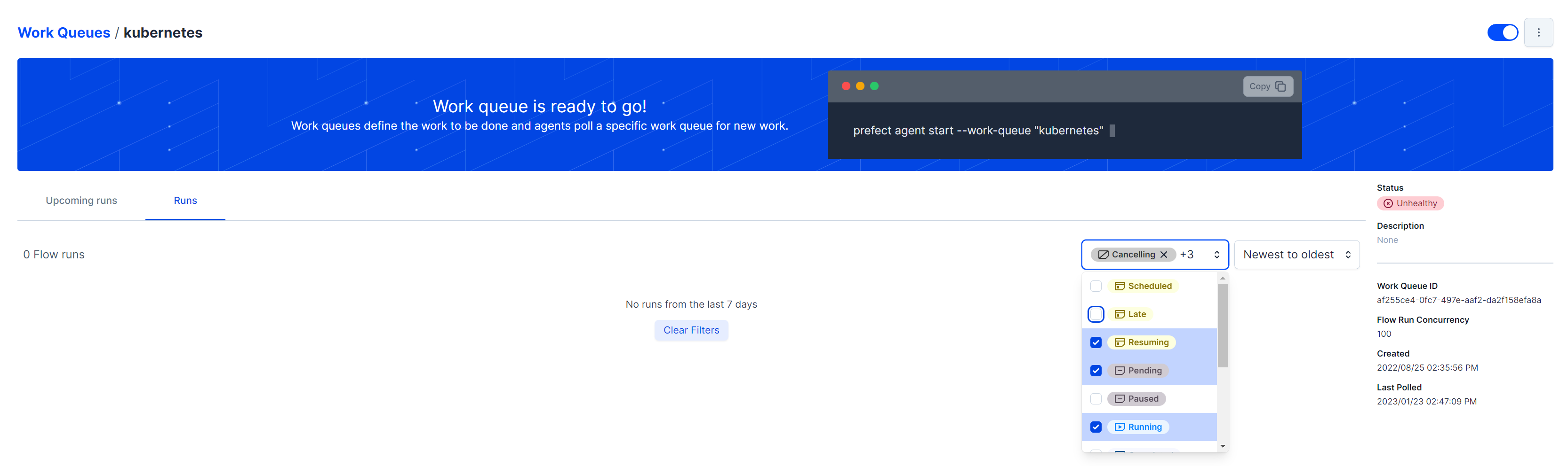 setting flow run concurrency causes flows to go into Late status and not be picked up · Issue ...