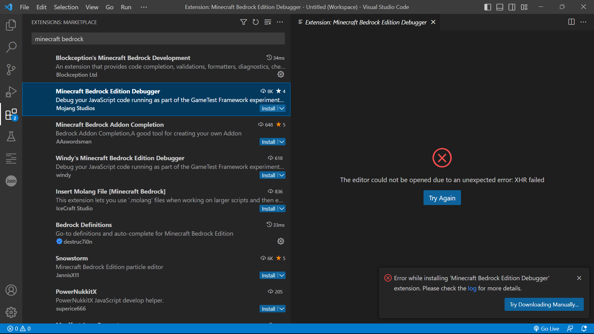 can't install extensions · Issue #615 · microsoft/vsmarketplace · GitHub