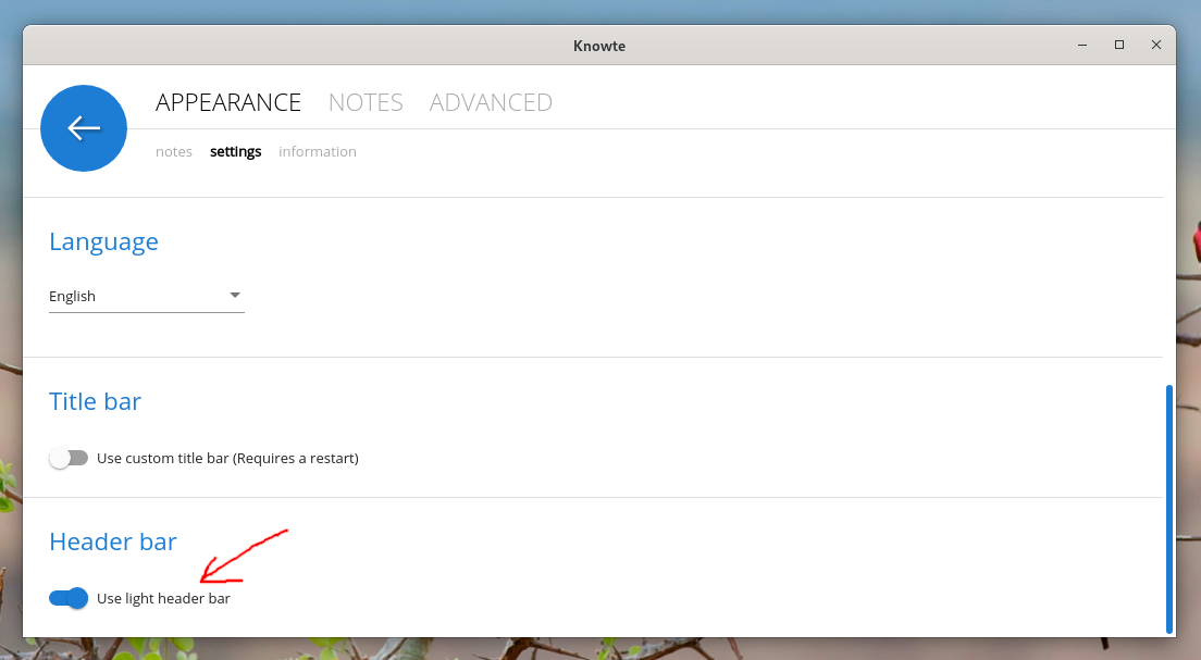 Light colored header · Issue #155 · digimezzo/knowte · GitHub