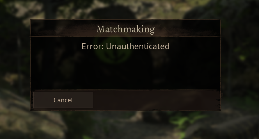 Matchmaking Unauthenticated Error Bug · Issue 10941 · Alderon Games 8598