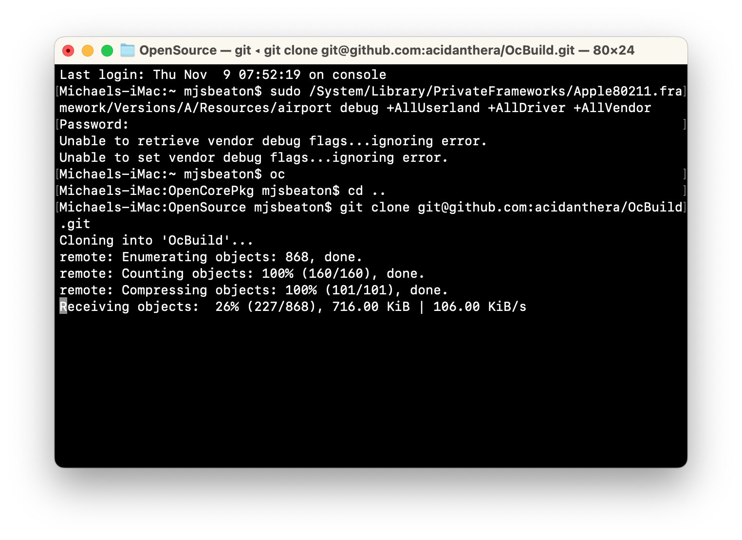 WiFi disconnects on sustained upload or download · Issue #934 · OpenIntelWireless/itlwm · GitHub