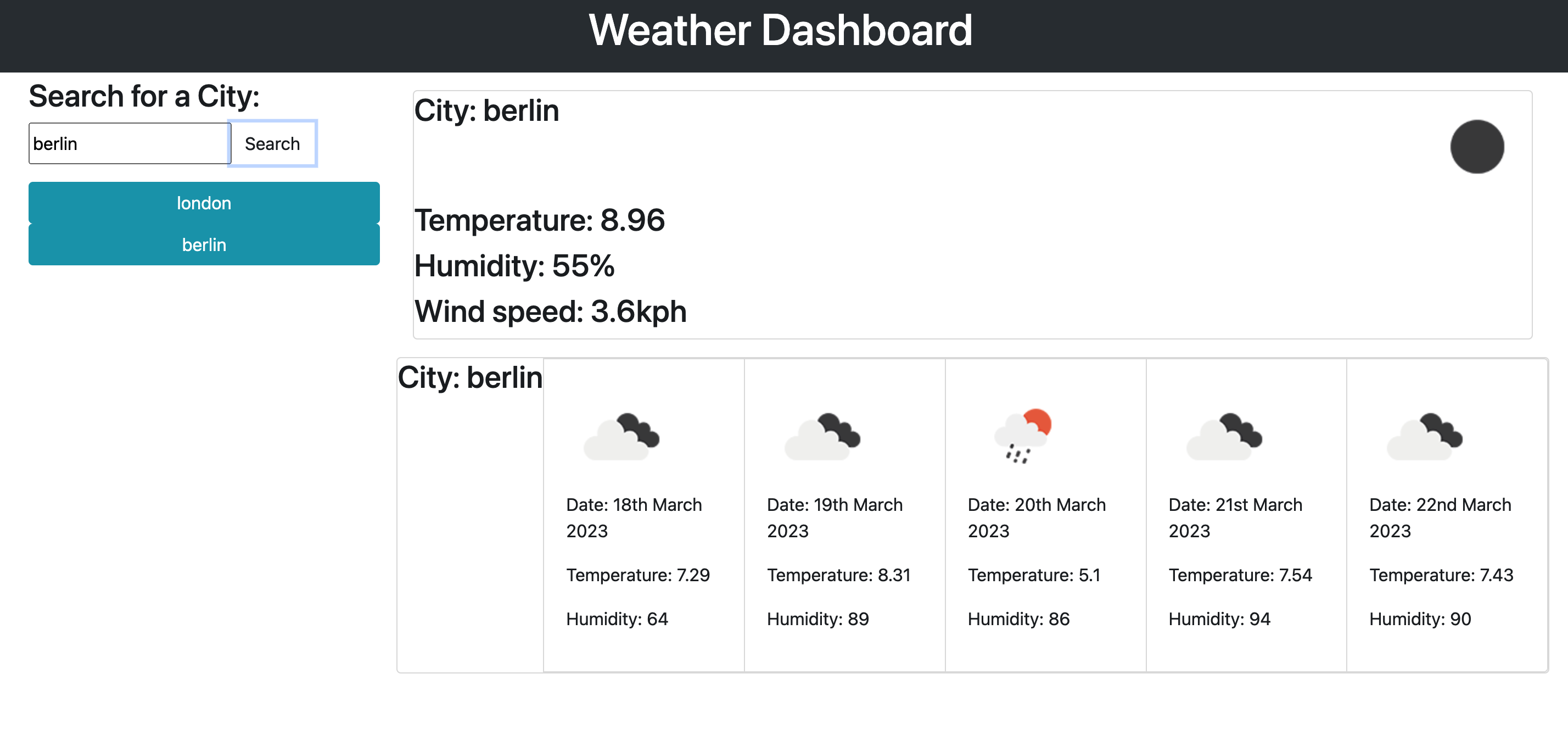 GitHub - ResonantDevotion/Weather-Dashboard: Using server APIs to ...