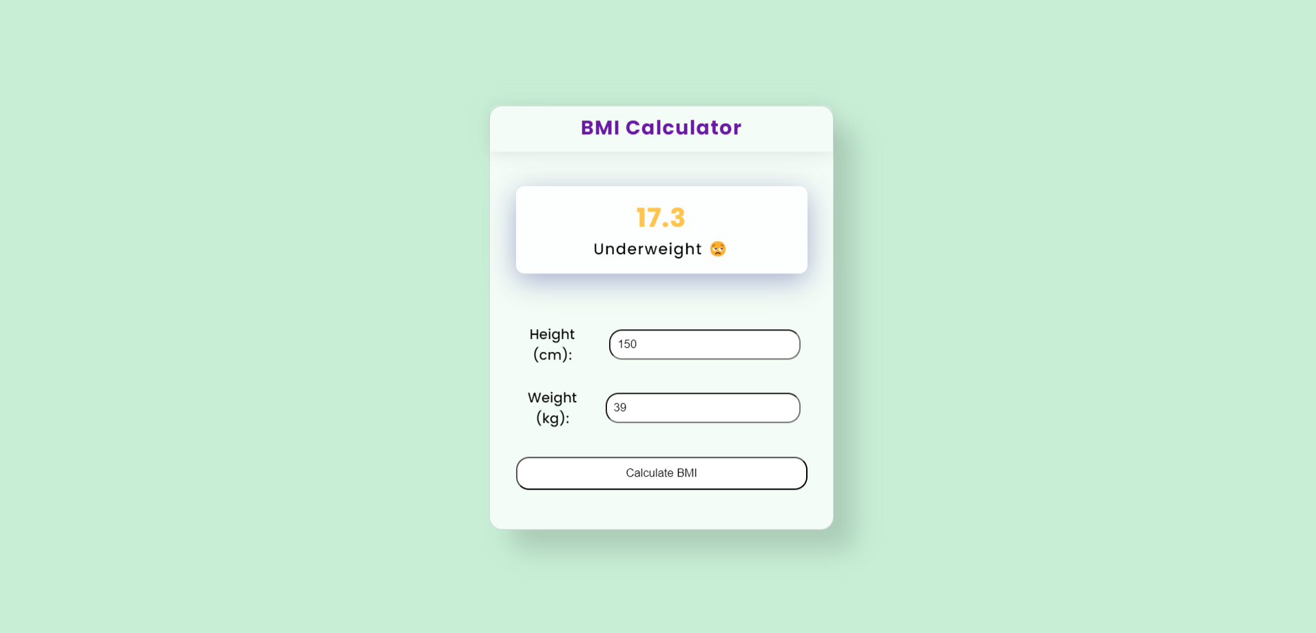 GitHub - hananramss/BMI-Calculator-DICT-Training: A simple and user ...