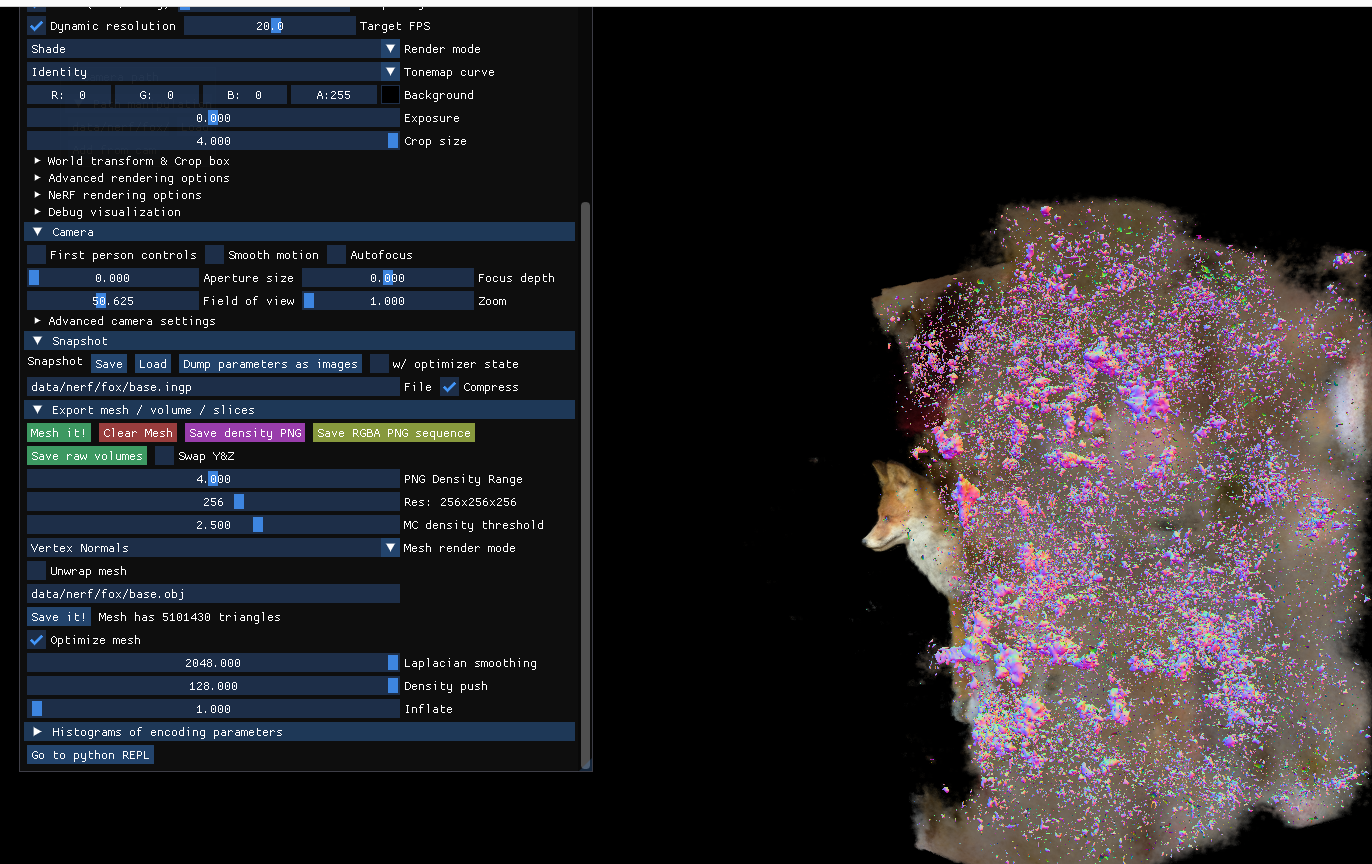 Optimize Mesh Question · Issue #1356 · NVlabs/instant-ngp · GitHub