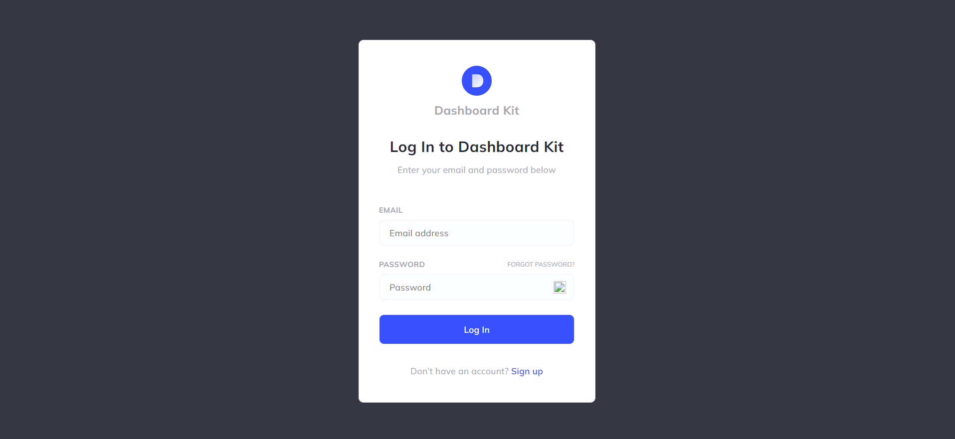 GitHub - Uta-FMN/Dashboard-Kit-Login-Page