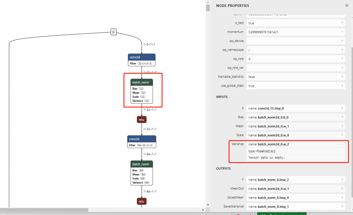 端侧deploy推理报错:invalidargument The Inverse Of Fused Batch Norm Variance