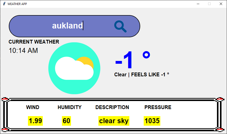 GitHub - Captain-0/WeatherApp: Weather report with GUI using Tkinter in python