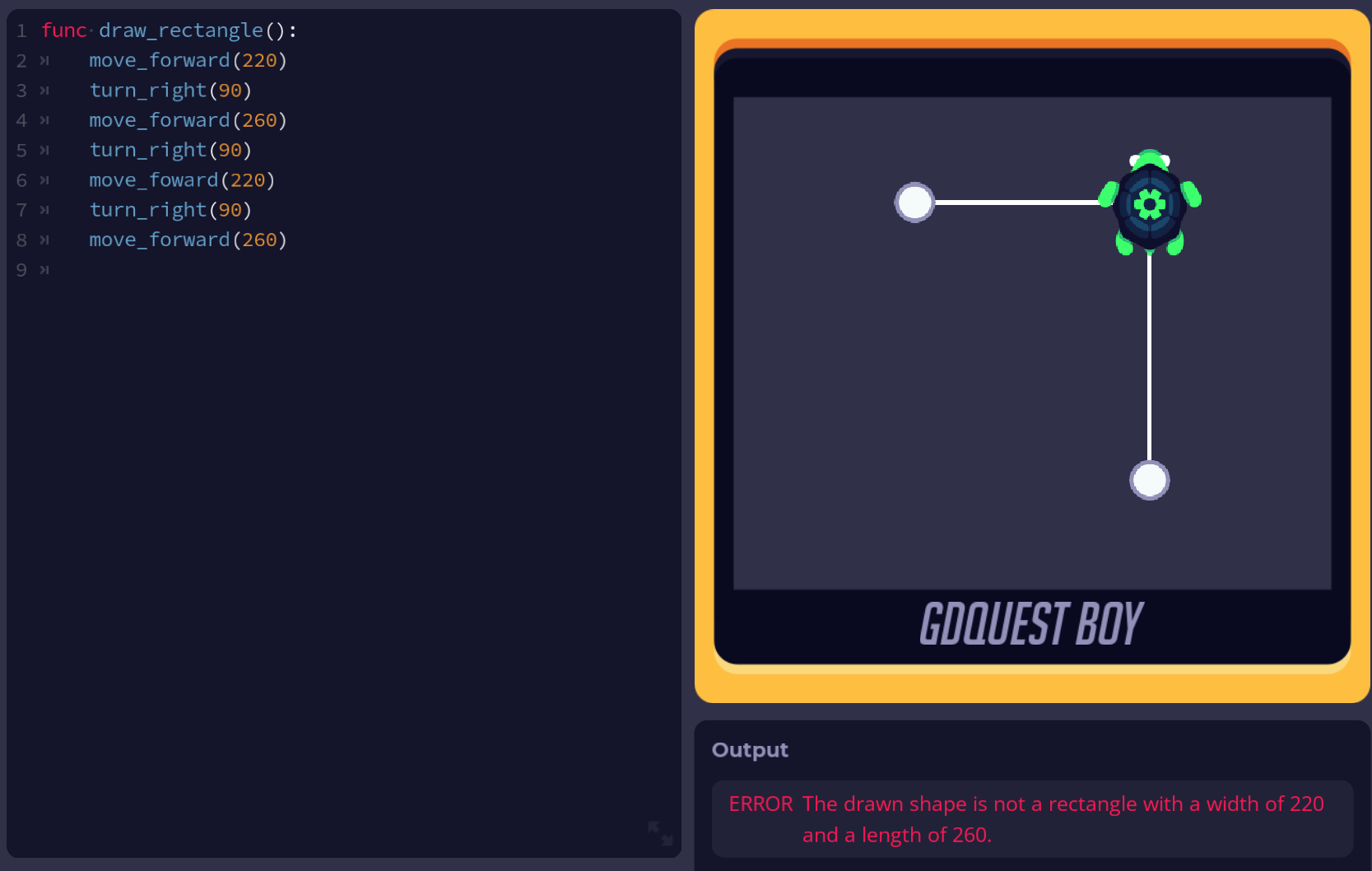 Lesson 4 Drawing A Bigger Rectangle · Issue 756 · Gdquest Learn Gdscript · Github