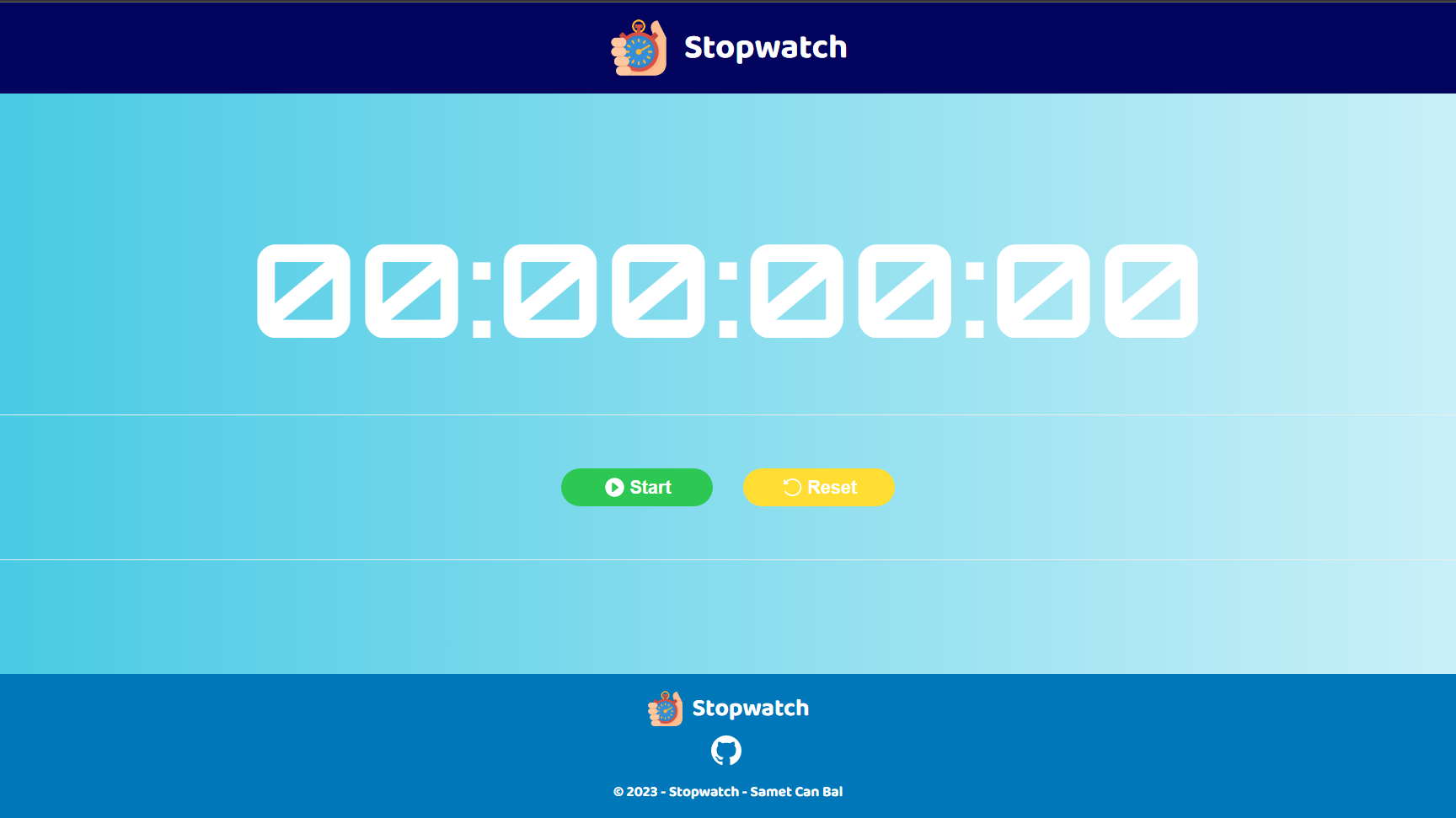 GitHub - sametcanbal/Stopwatch: This is a stopwatch application makes using HTML, CSS and ...