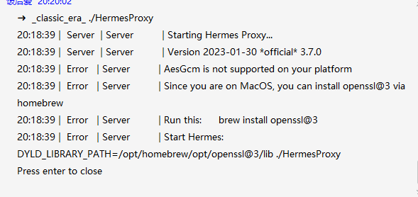i want play on my macbook，but how should i do？ · Issue #261 · WowLegacyCore/HermesProxy · GitHub