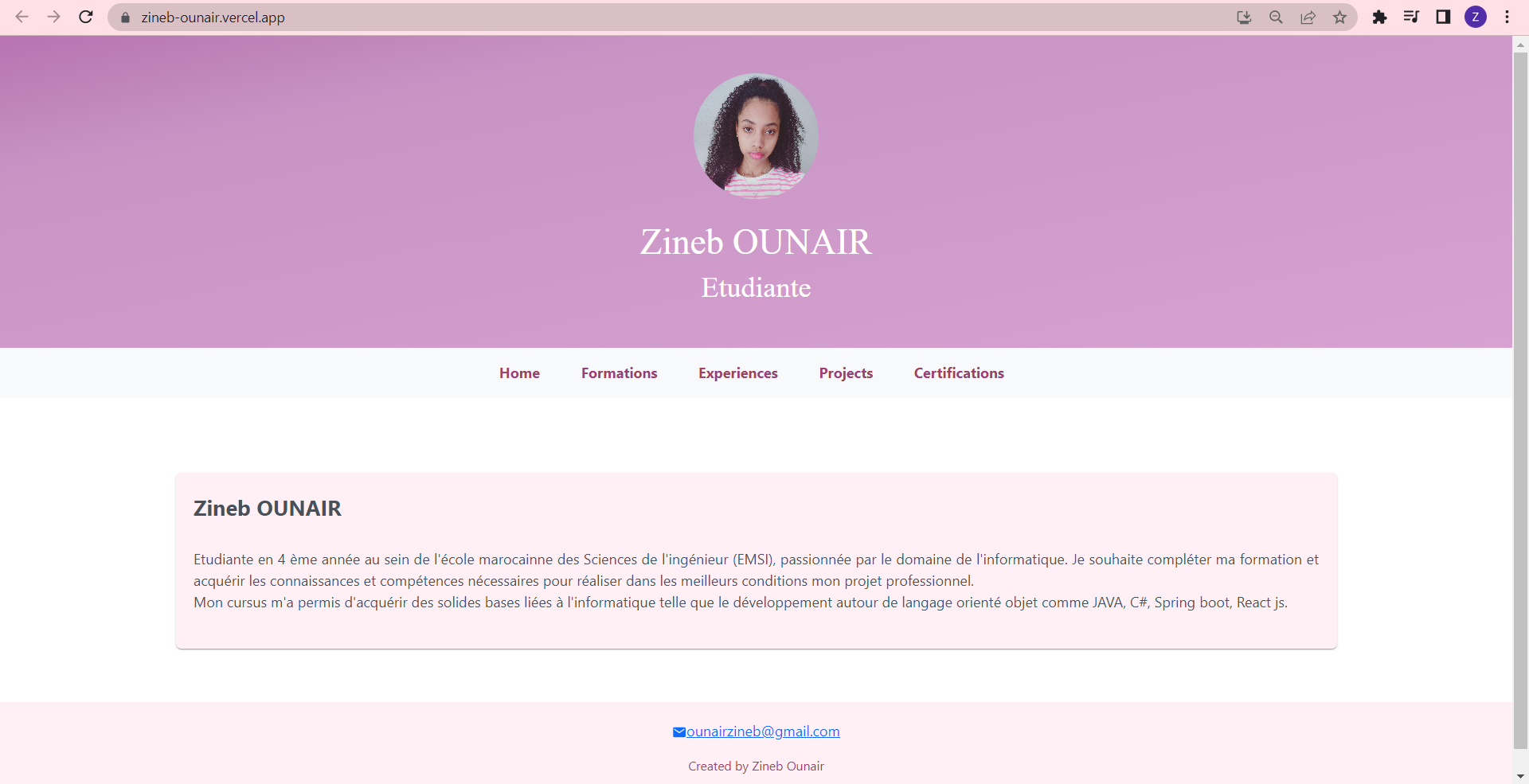 GitHub - ounairzineb/Portfolio GitHub - ounairzineb/Portfolio