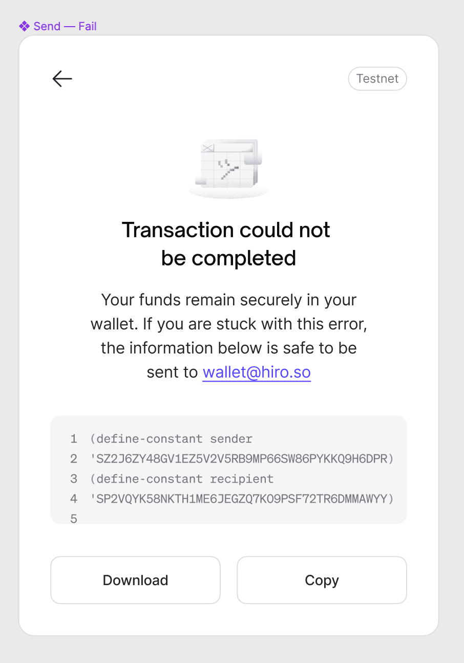 Improve error modal for BTC sends · Issue #3144 · leather-io/extension · GitHub