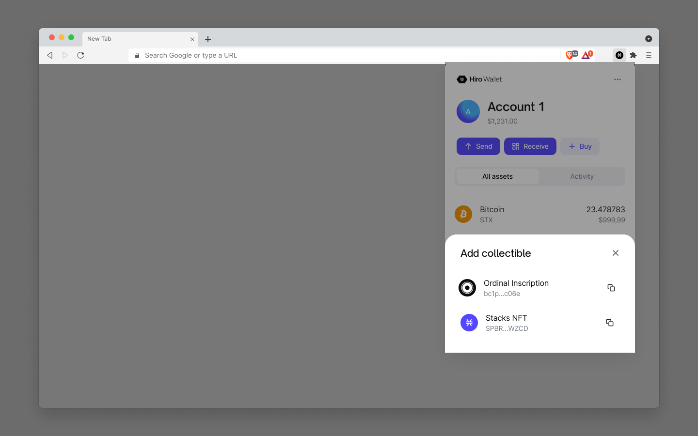 Add Ordinal address option to "receive" asset screen and or change copy · Issue #3229 · leather ...