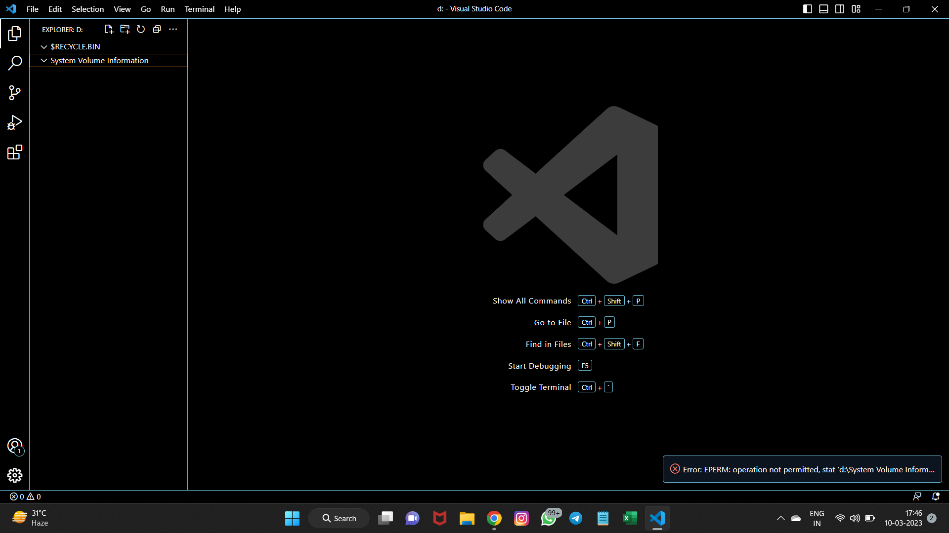 vs coad is not running · Issue #176761 · microsoft/vscode · GitHub