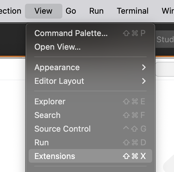 Keyboard shortcuts for "View: ..." commands no longer function or appear in macOS menu bar as ...