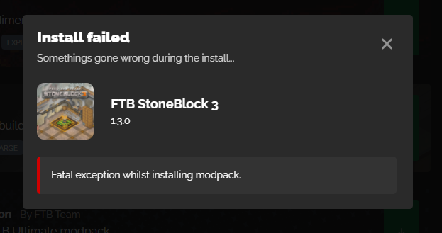 [Bug]: Fatal exception whilst installing modpack · Issue #777 · FTBTeam/FTB-App · GitHub
