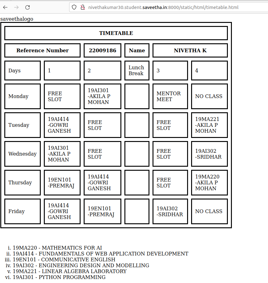 GitHub - NivethaKumar30/-AI-timetable