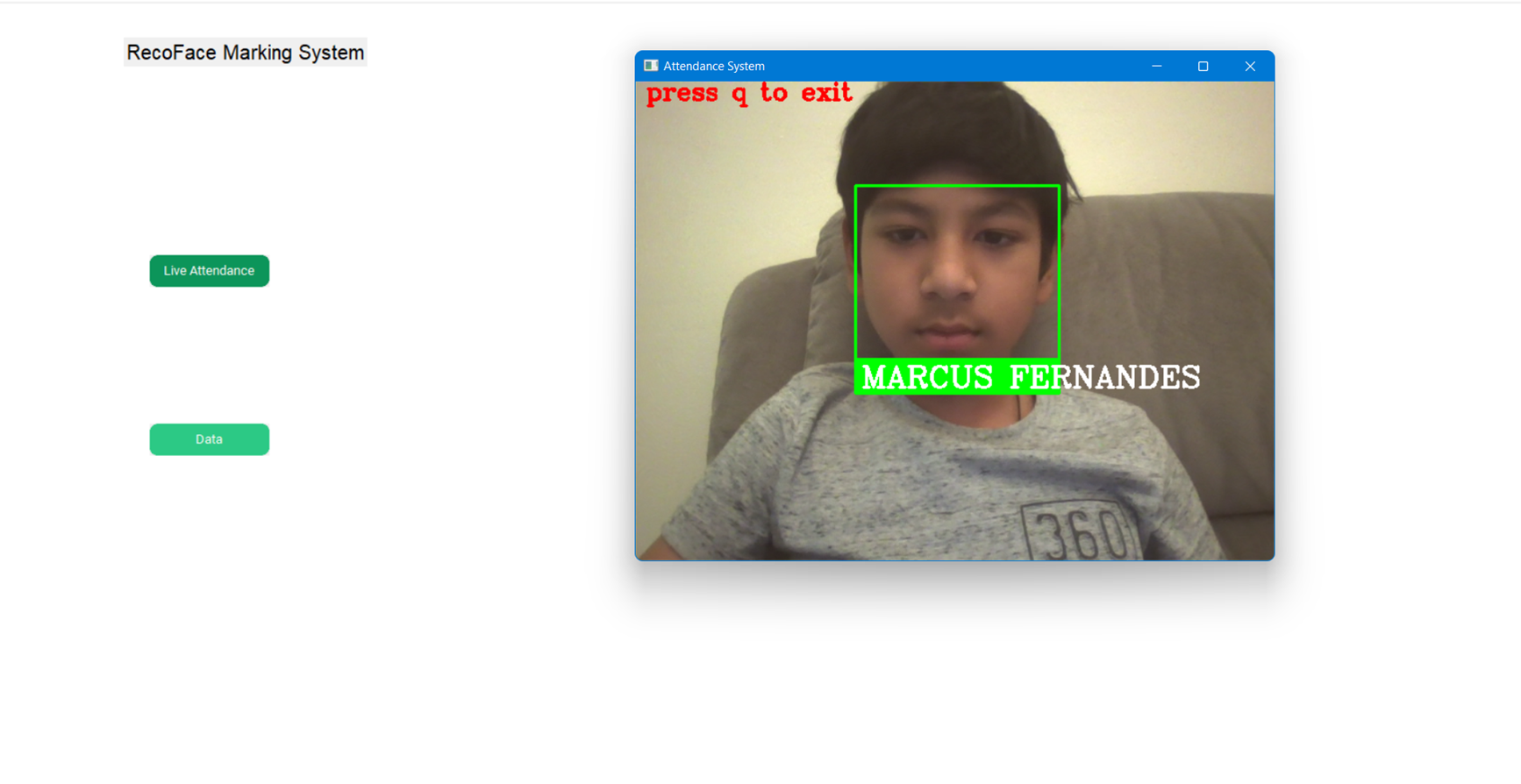 GitHub - GalaxyRulers/RecoFace-Marking: This is a face recognition attendance system call ...