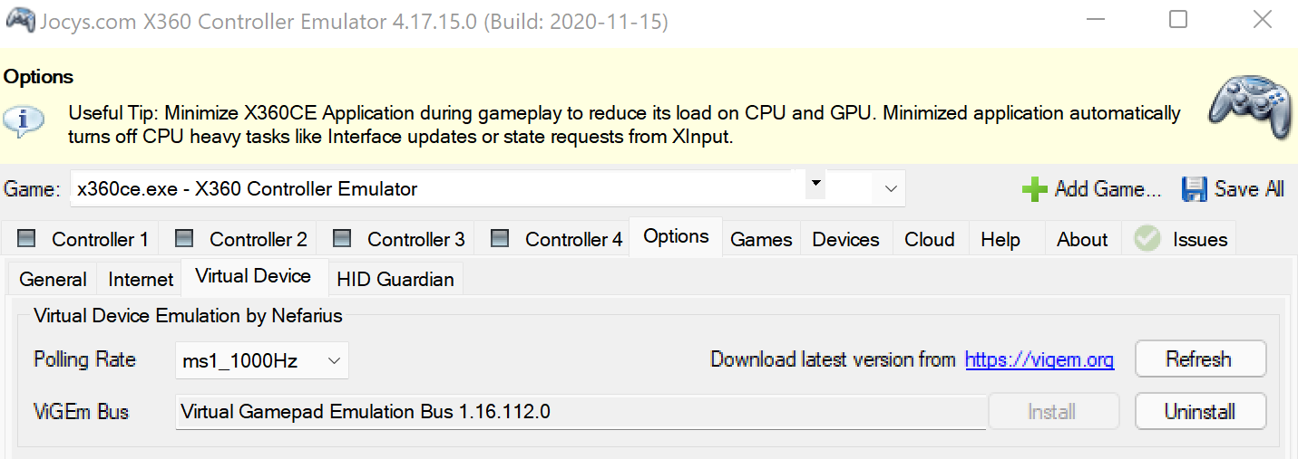 ViGemBus Uninstall · Issue #1353 · x360ce/x360ce · GitHub