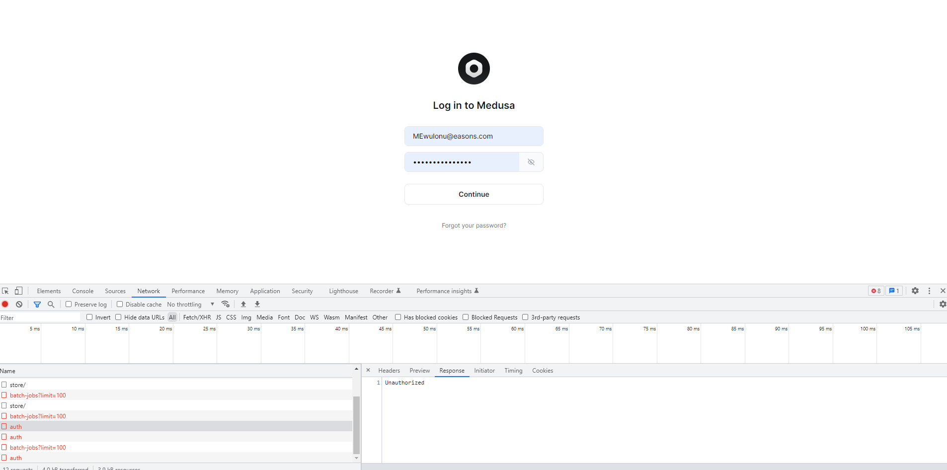 Unable to log into admin 1.8.1 Medusa · Issue #4727 · medusajs/medusa · GitHub