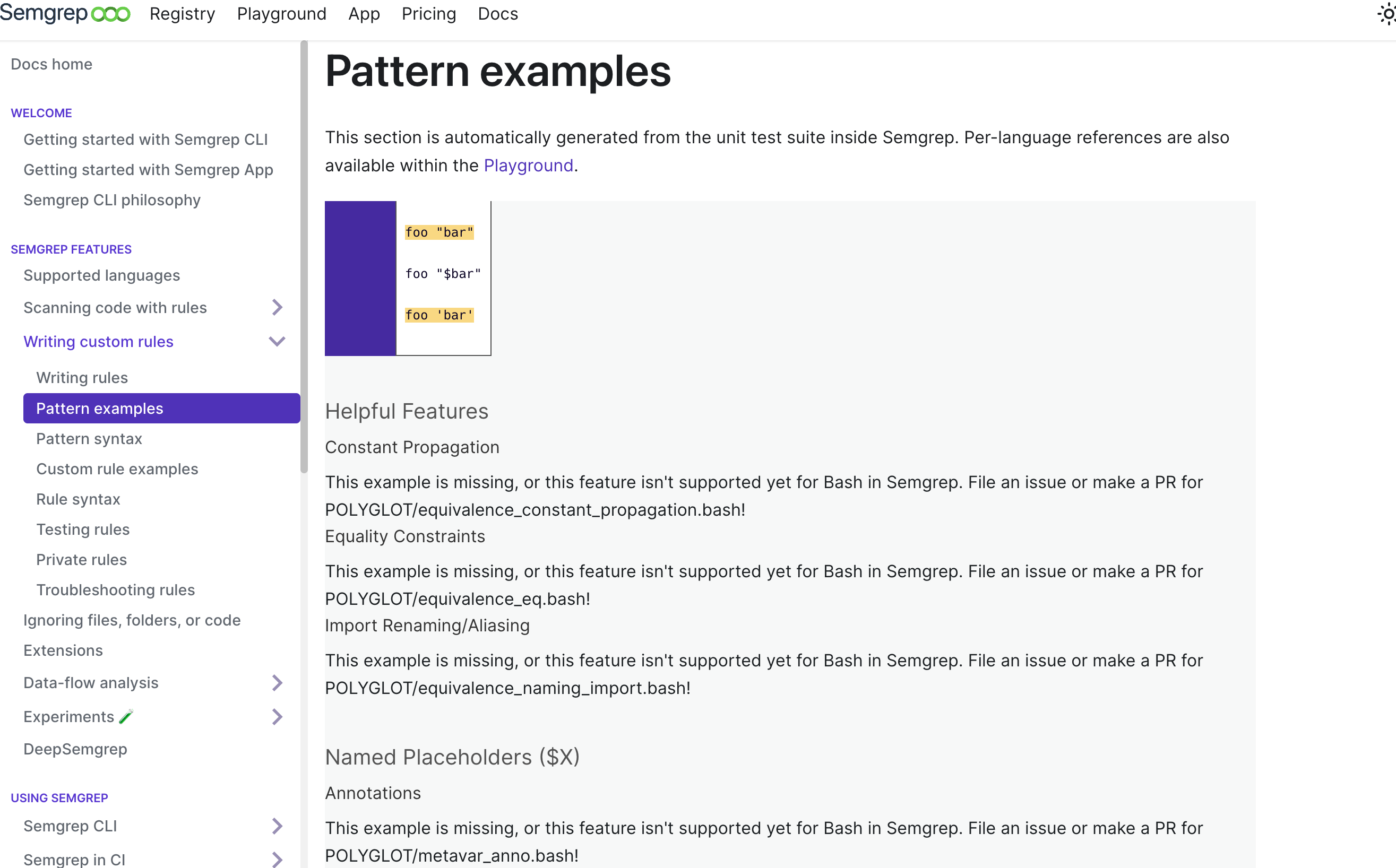 Broken Pattern example for Yaml · Issue #5740 · semgrep/semgrep · GitHub