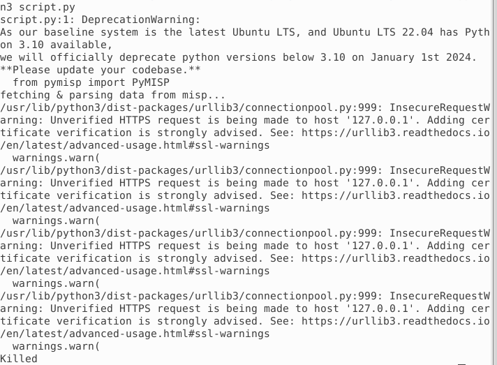 Support · Issue 8938 · Misp Misp · Github