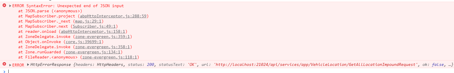 Json response from the backend sends chunk of the data · Issue #6502 · aspnetboilerplate ...