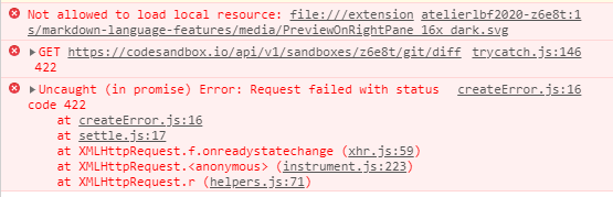sandbox unable to fetch github changes · Issue #3450 · codesandbox/codesandbox-client · GitHub