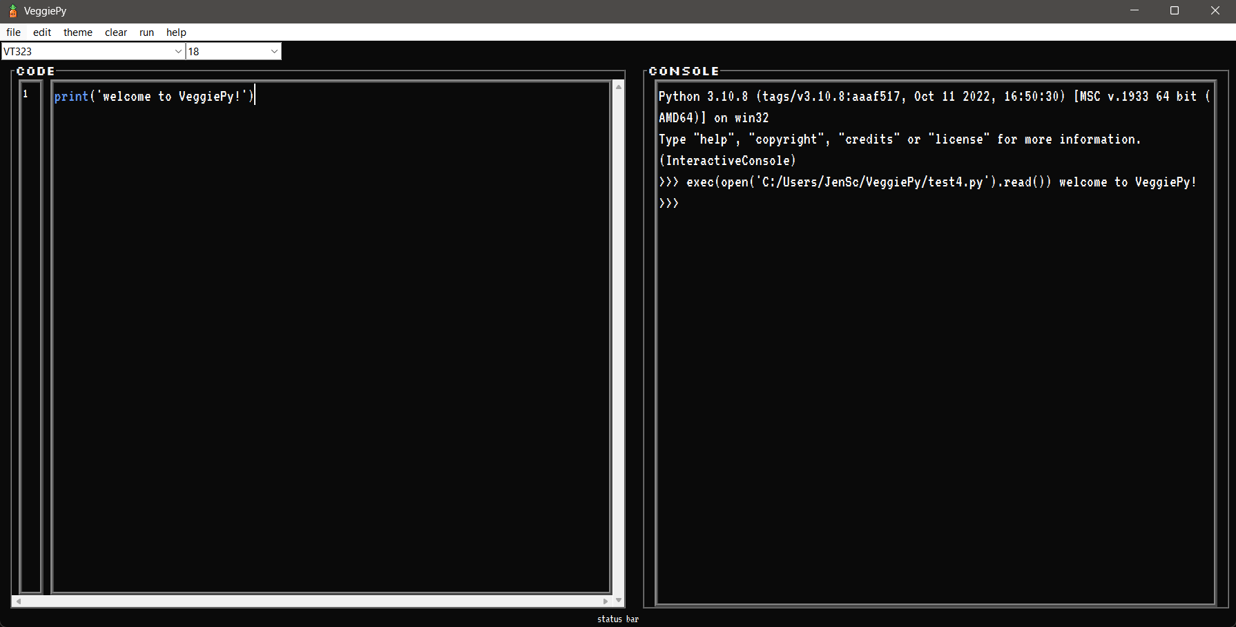 GitHub - jenschrader/VeggiePy: A code editor made with Python for Python