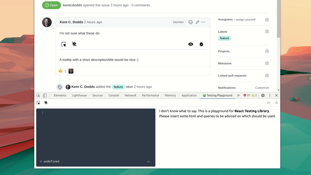 Add a tooltip for the extension buttons · Issue #218 · testing-library ...