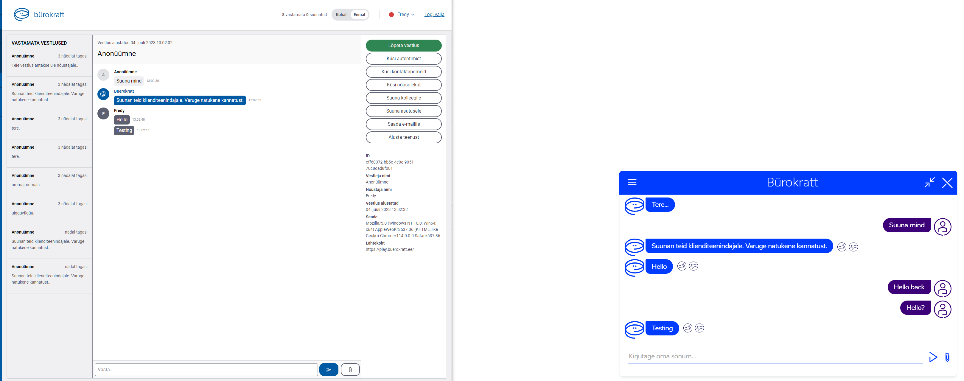 End-user can chat with Bürokratt · Issue #250 · buerokratt/Buerokratt ...