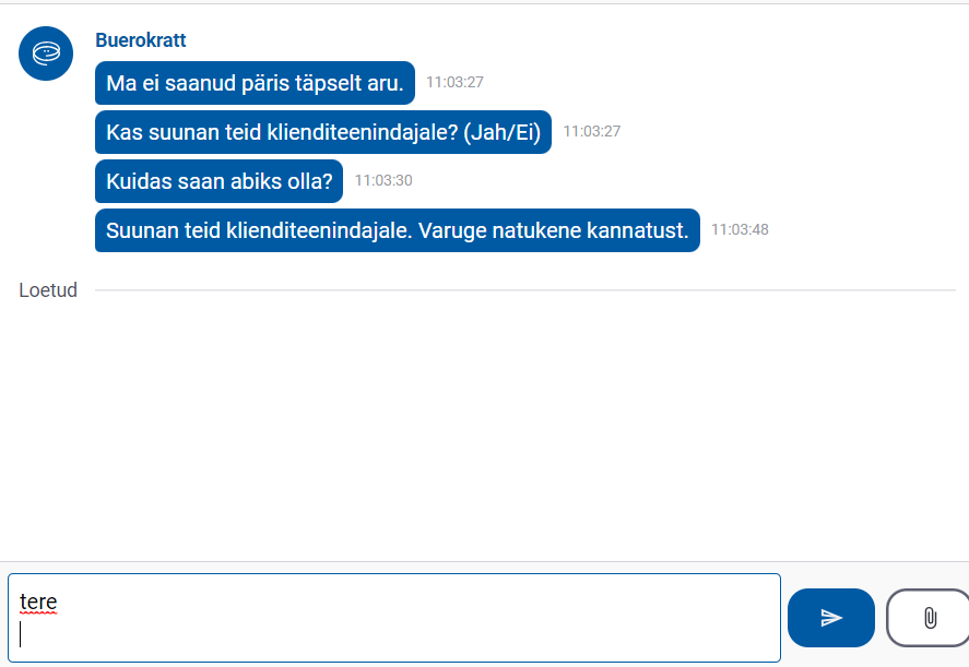 End-user can chat with Bürokratt · Issue #250 · buerokratt/Buerokratt ...