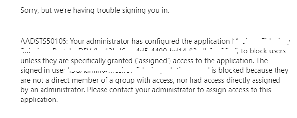 Redirect user to custom error page when AADSTS50105 error occurs · Issue #4529 · AzureAD ...