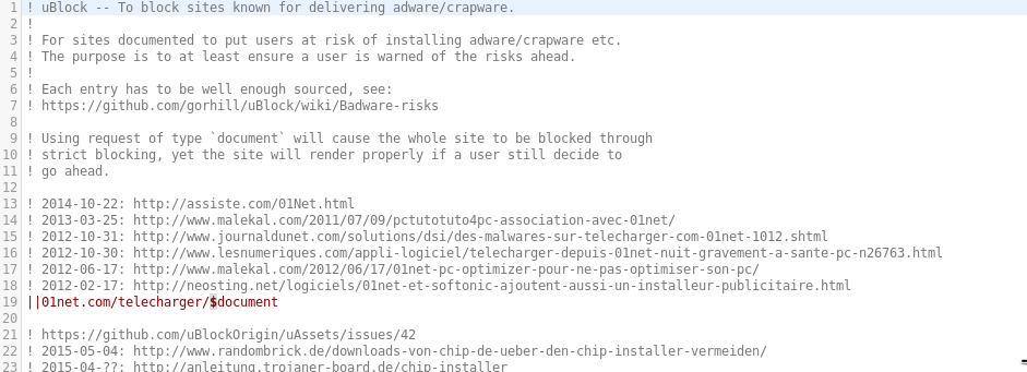 List does not self-update · Issue #195 · uBlockOrigin/uBlock-issues ...