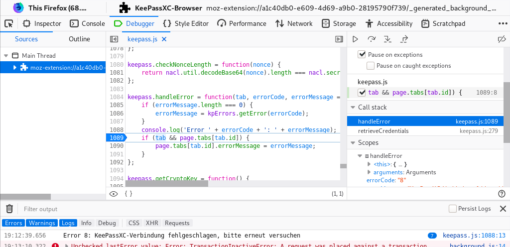 Fails to find any credentials occasionally · Issue #543 · keepassxreboot/keepassxc-browser · GitHub