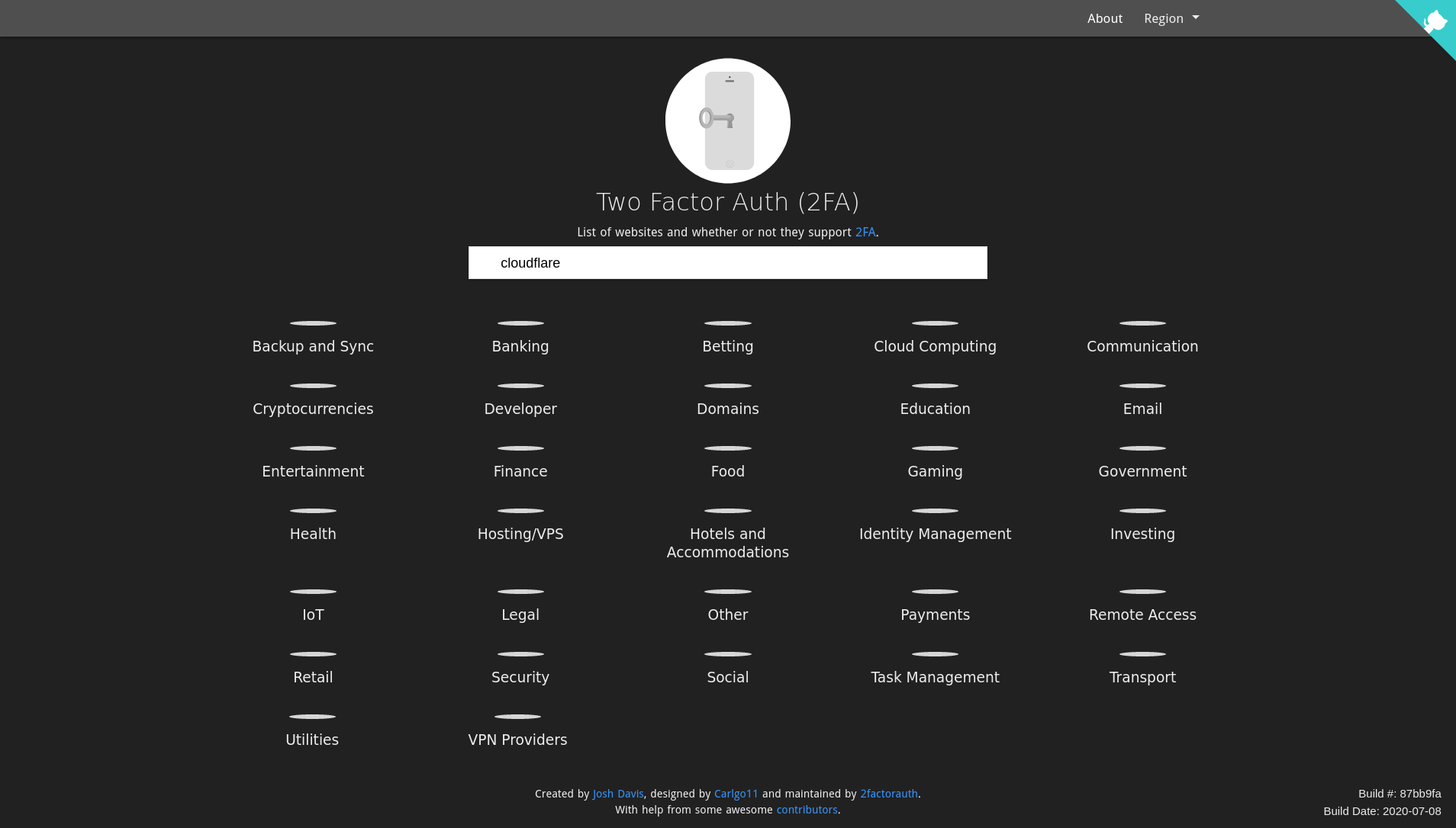 Website broken · Issue #4845 · 2factorauth/twofactorauth · GitHub